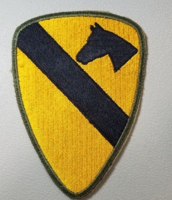 WW2 US 1st Cavalry Patch OD Border Ribbed. BAG 4 | eBay