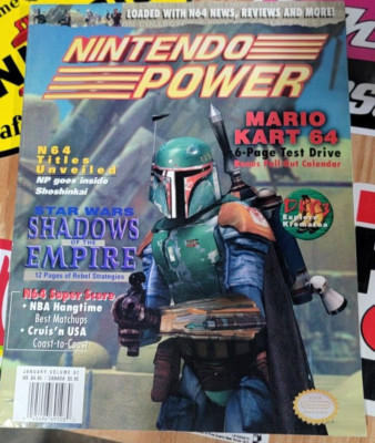 RARE Boba Fett Cover - Nintendo Power Shadows of the Empire w/ stickers ...