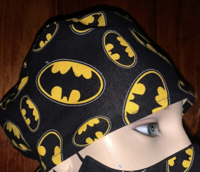 Batman Super Hero Medical Surgical SCRUB CAP Nurse Hat 100% Cotton ...