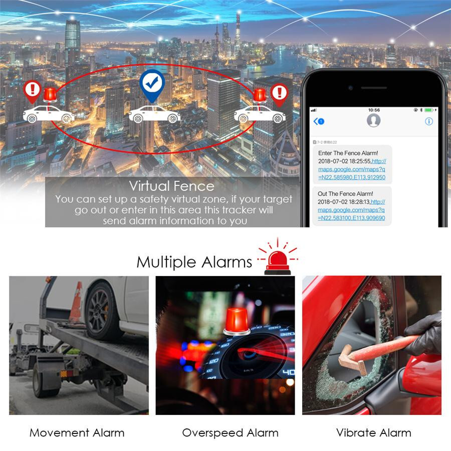 Real-time GPS Tracker GSM Locator Car Hidden Tracking Anti-theft ...