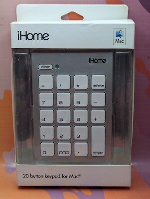 iHome Numeric 20 Button Keypad for Mac (IMAC-A210S) Wired USB Silver ...