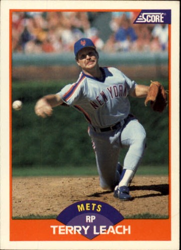 1989 Score New York Mets Baseball Card #431 Terry Leach | eBay