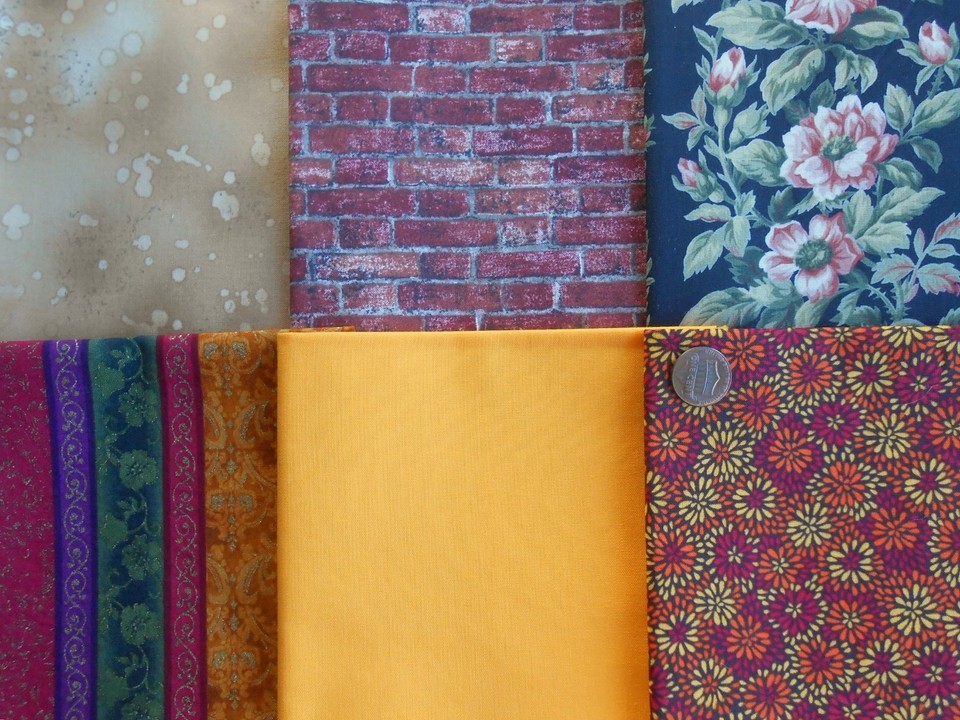 30 FALL LEAVES Pumpkin Harvest Tonal Fat /Long Quarter Quilt Fabric ...