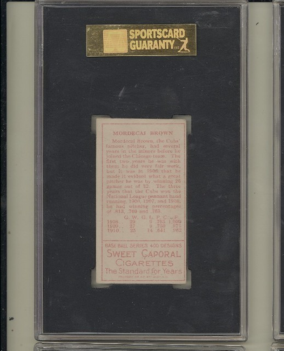 1911 T205 Gold Border Mordecai Brown Chicago Cubs HOF SGC 5 | eBay