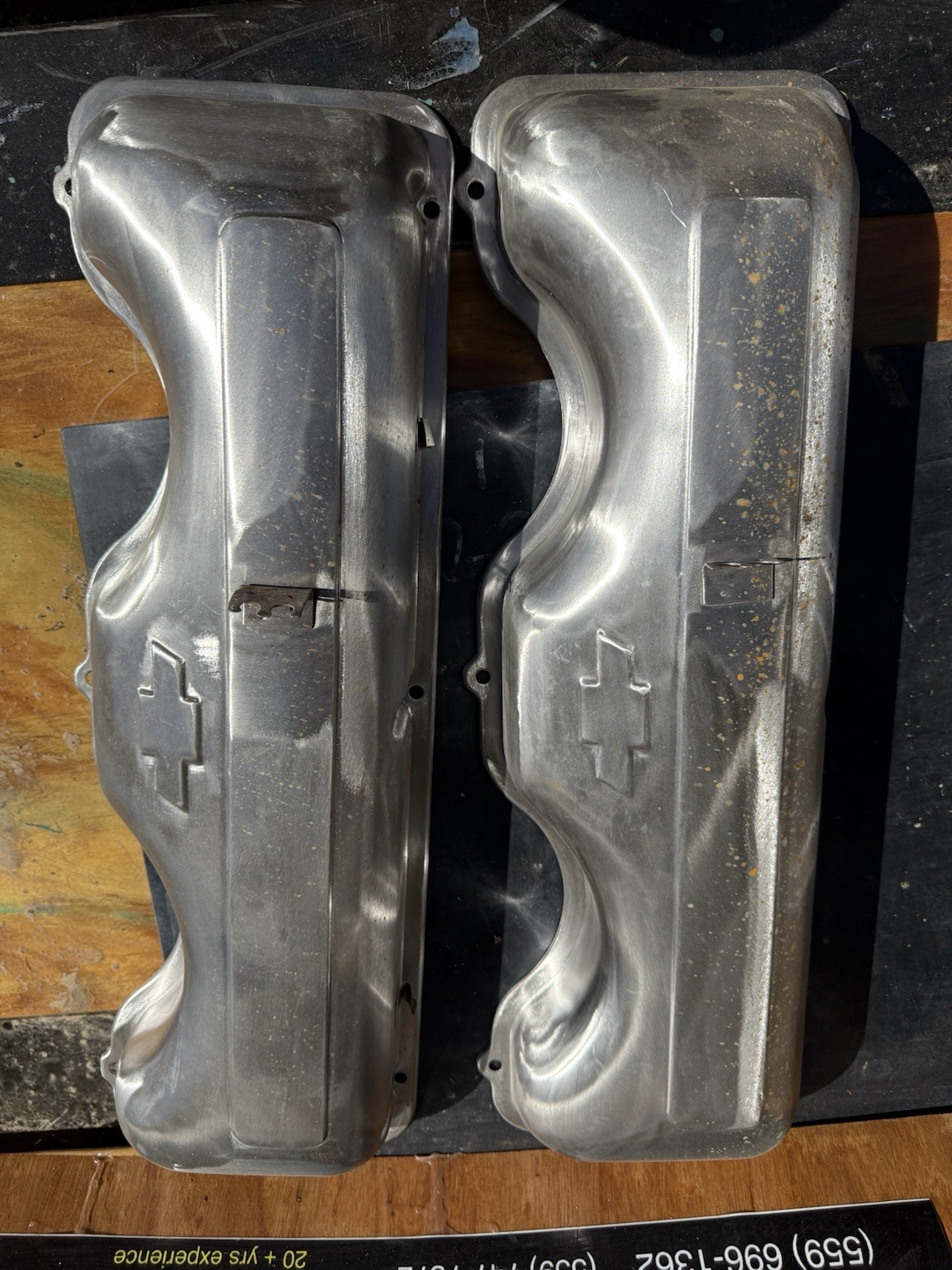 348 409 Chevy Chevrolet valve covers Impala SS Biscayne Bel Air Chrome ...
