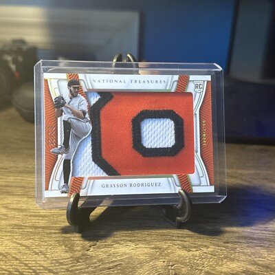 2023 National Treasures Grayson Rodriguez Jumbo Patch Relic RC #'d 02/ ...