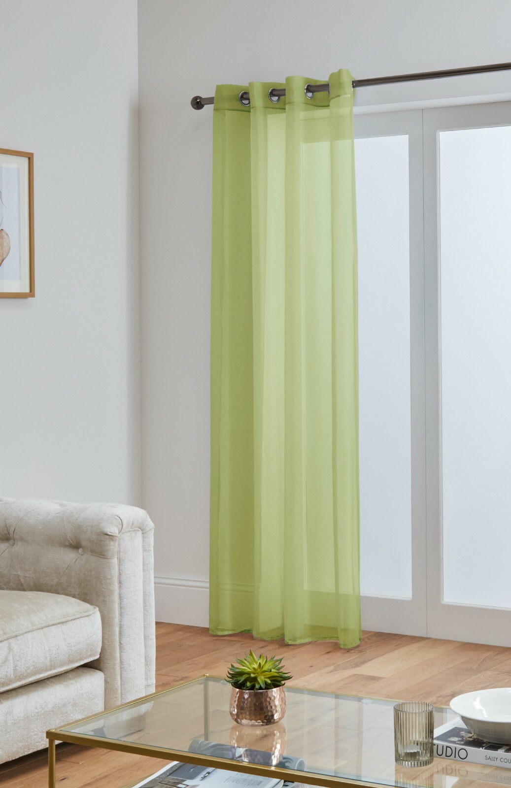 Voile Curtains With Eyelet Ring Top Heading - Net Voile Curtain - Lucy ...