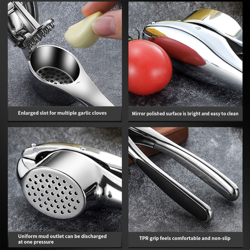 Portable Garlic Crusher Handheld Gingers Squeezer Kitchen Cooking ...