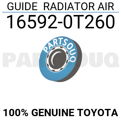 165920T260 Genuine Toyota GUIDE RADIATOR AIR 16592-0T260 | eBay