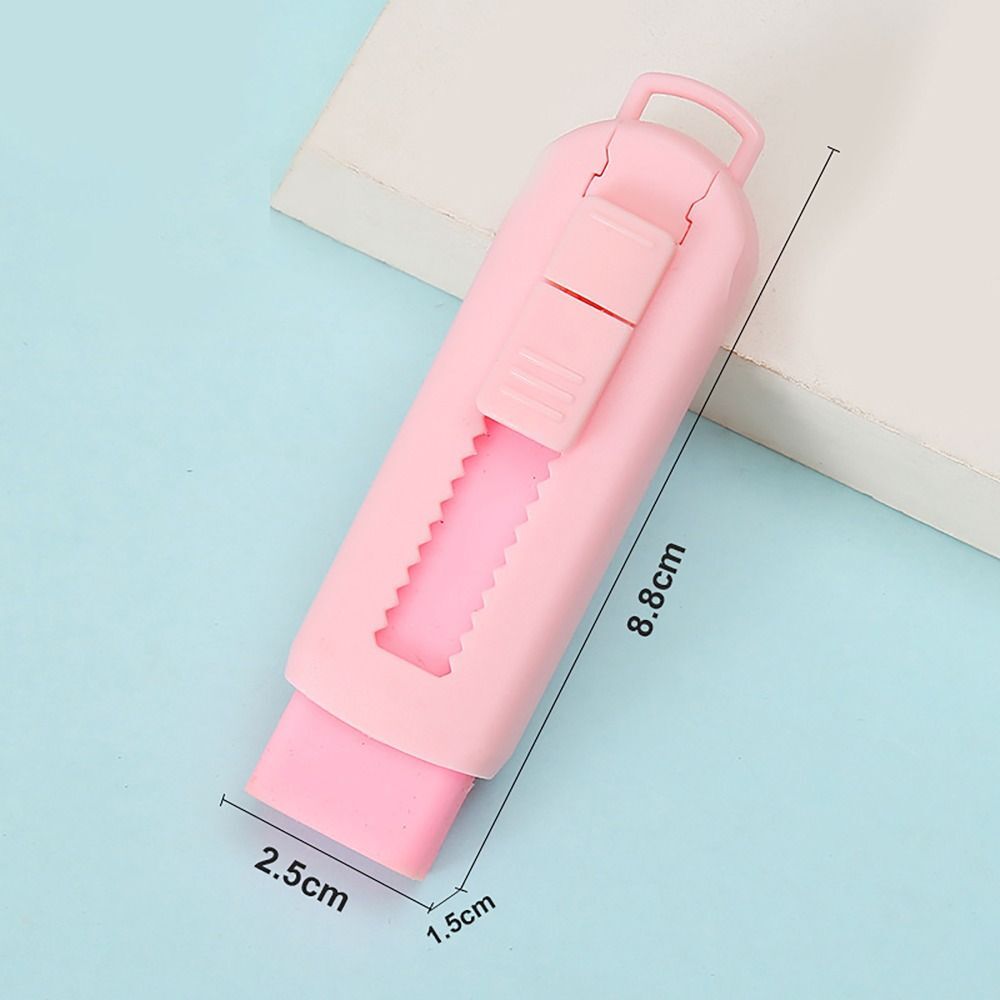 Retractable Push Pull Eraser Self-locking Pencil Erasers Stationery ...