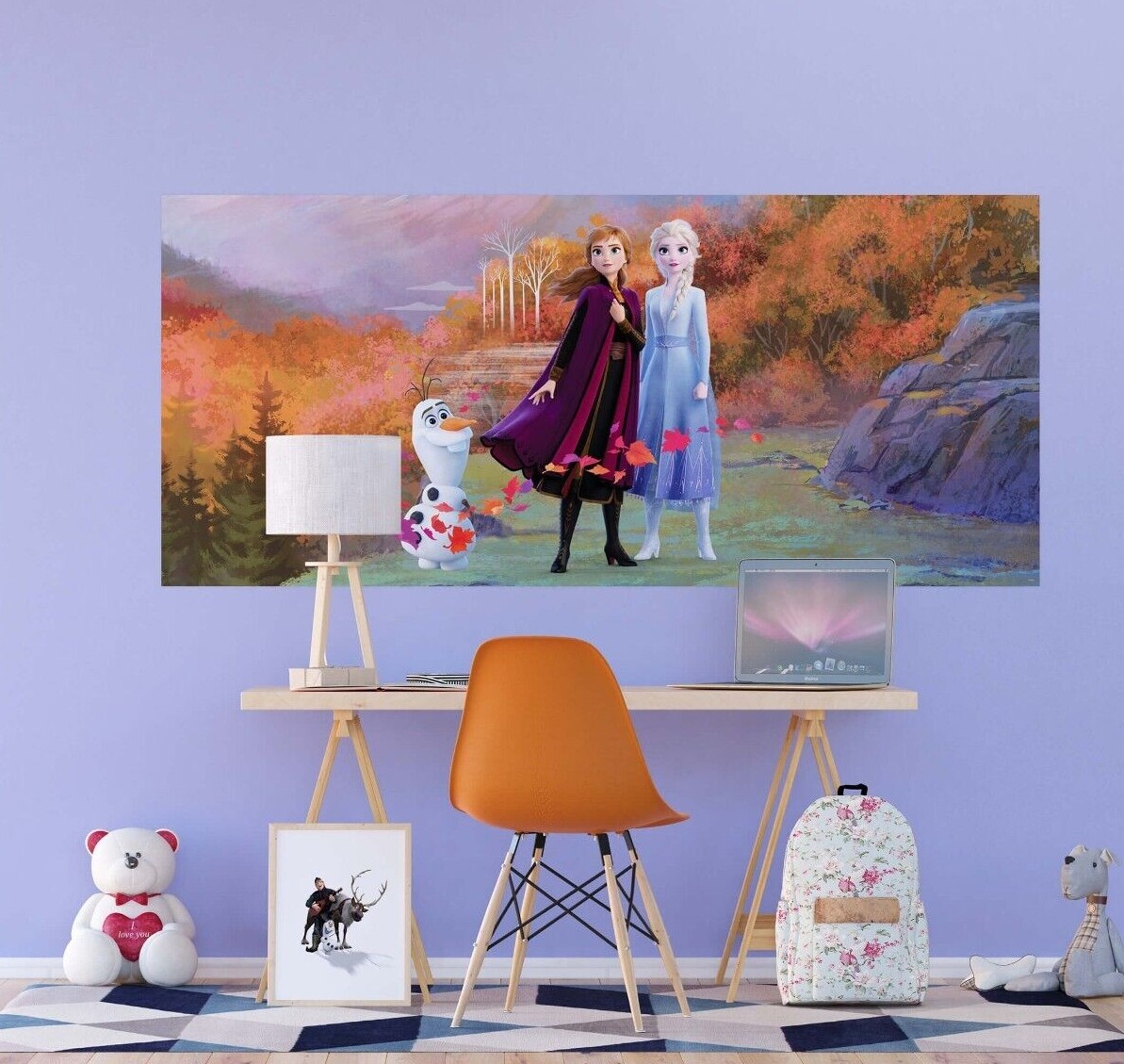 Frozen photo wallpaper Disney girls room wall mural Elsa 202x90cm Anna ...