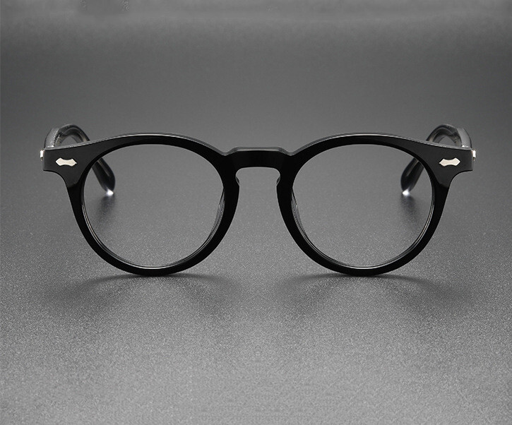 Japanese Handmade Retro Round Acetate Women Eyeglass Frames Men Full ...