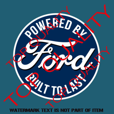VINTAGE POWERED BY FORD Decal Sticker MOTORSPORT Hot Rod Rat Rod ...