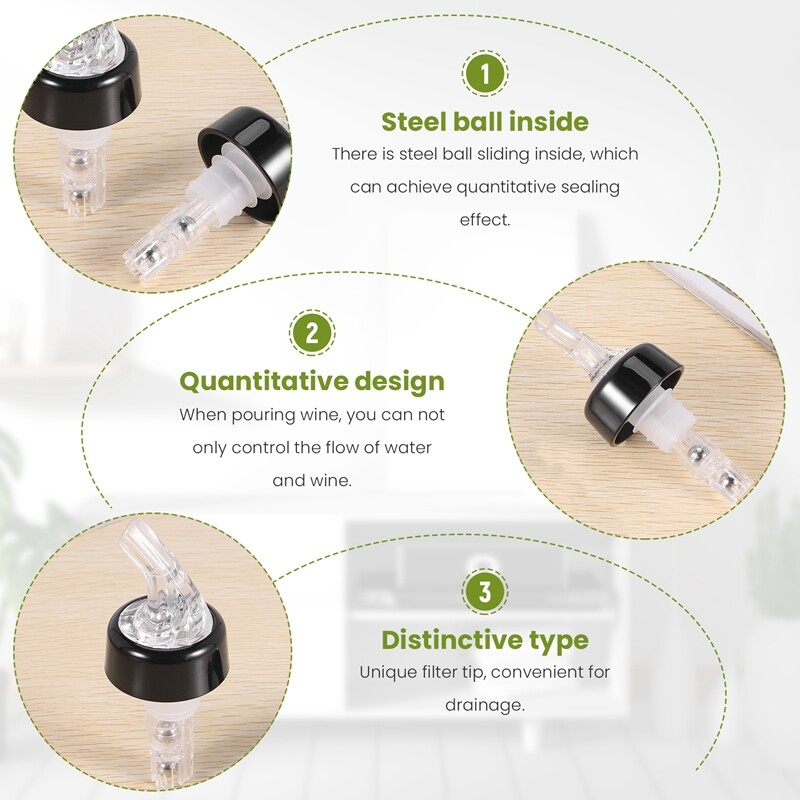 4 Pcs 1Oz Automatic Measured Bottle Pourer - Spirit Measure Pourer ...