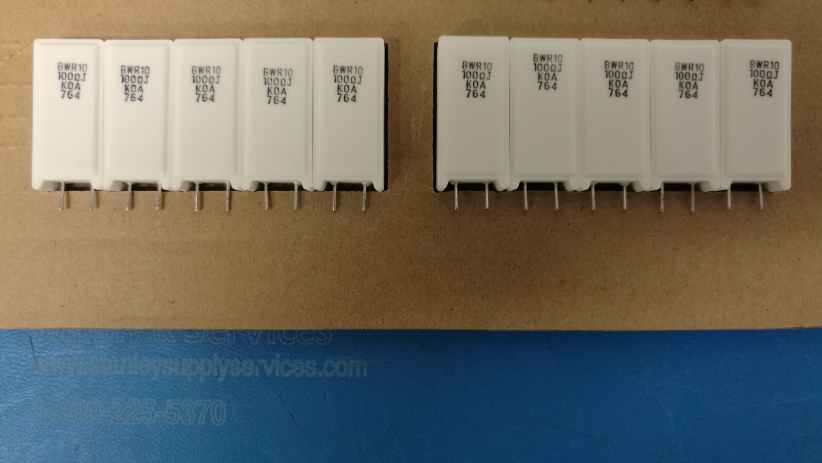 10 PCS - KOA BWR10CN101J Wirewound Resistors Through Hole 100 OHM 5% ...