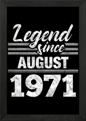 Legend Since August 1971 Framed Wall Art Poster Canvas Print Picture ...