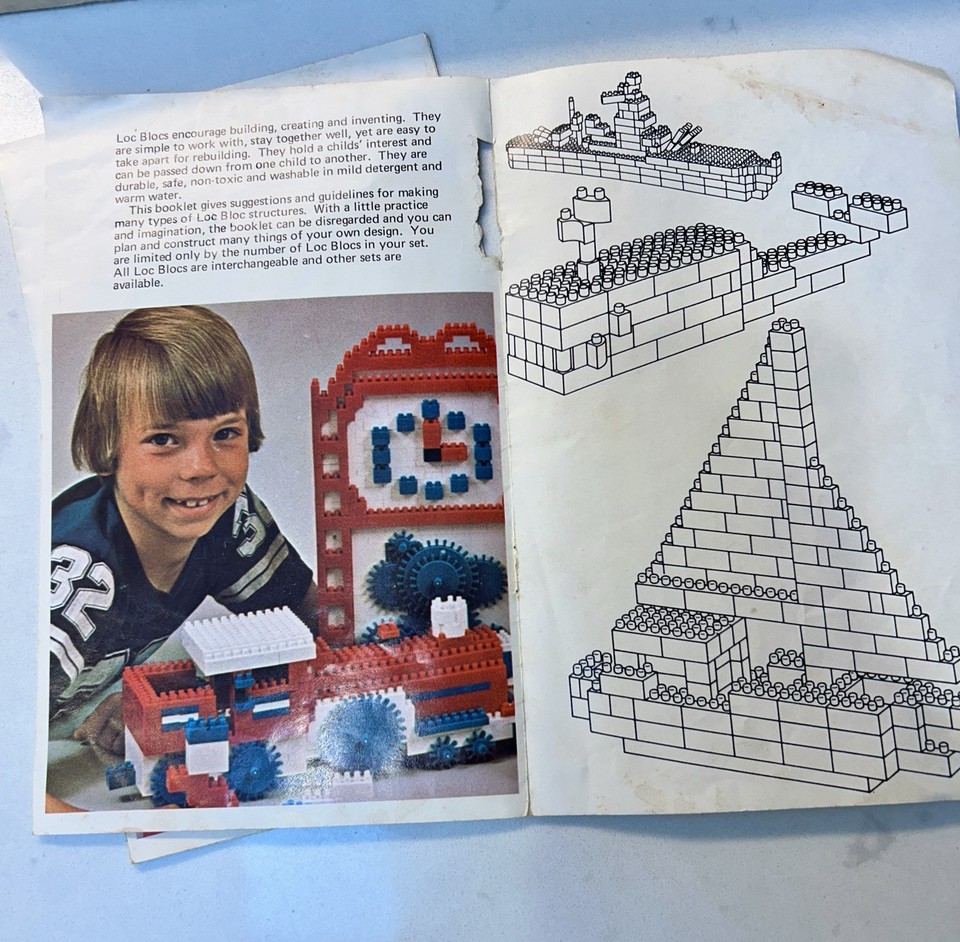 Loc Bloc 700 Piece Construction Set W/Instruction Manual Vintage 1975 ...