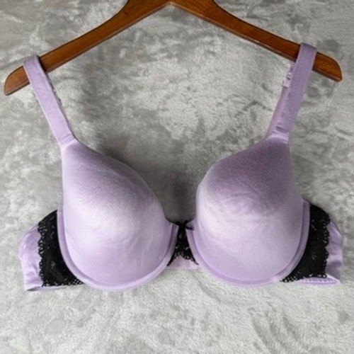Cacique Lilac Lace Trim Plunge Push Up Bra 44B | eBay