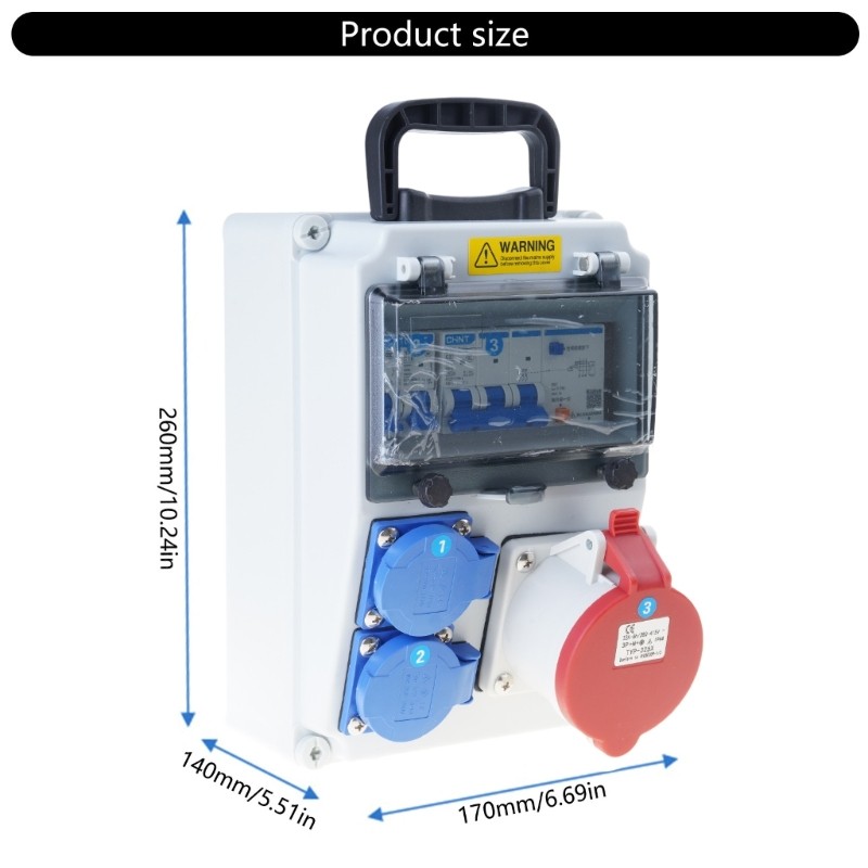 Outdoor Waterproof Switches Socket Box Wall Power Distributor With ...