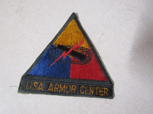 ORIGINAL MILITARY PATCH OLDER WW2 ERA US ARMY USA ARMOR CENTER #1 | eBay
