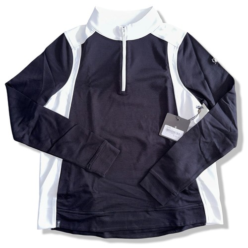 Belyn Key Fairway Pullover Women's Golf Top Medium Black/White | eBay