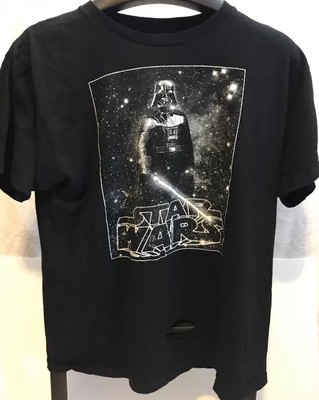 Star Wars Boys XL Darth Vader Graphic Black/White T-Shirt Cotton Tee RN ...