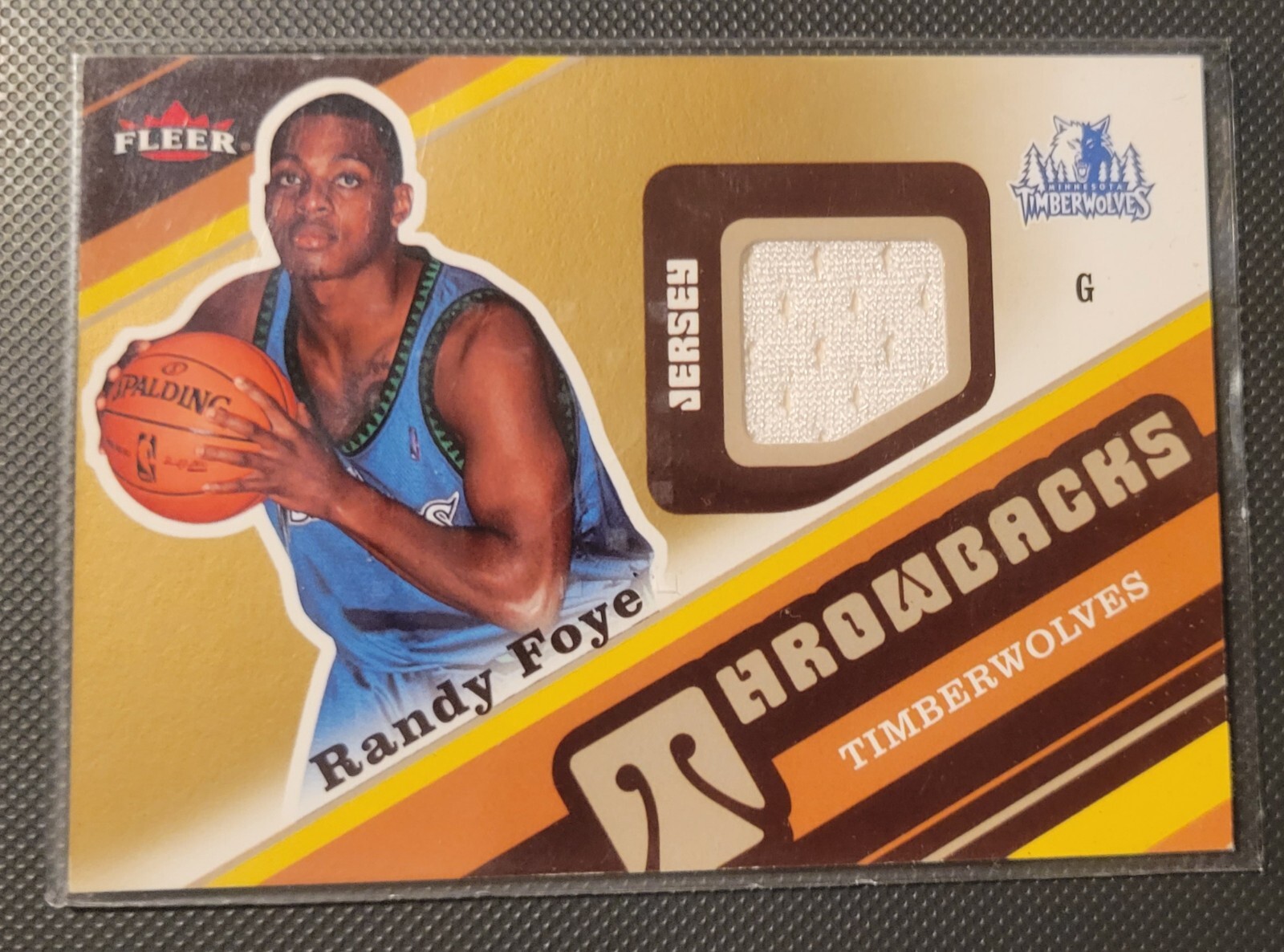 Randy Foye 2006-07 FLEER "Throwbacks" Jersey Card #T-RF | eBay