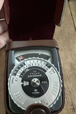 Gossen Super Pilot Cds Light Meter in Leather Carry Case with Neck Cord ...