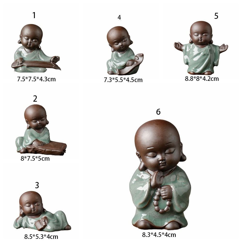 Mini Monks Ornaments Adorable Zen Monks Art Statue Tea Ceremony | eBay