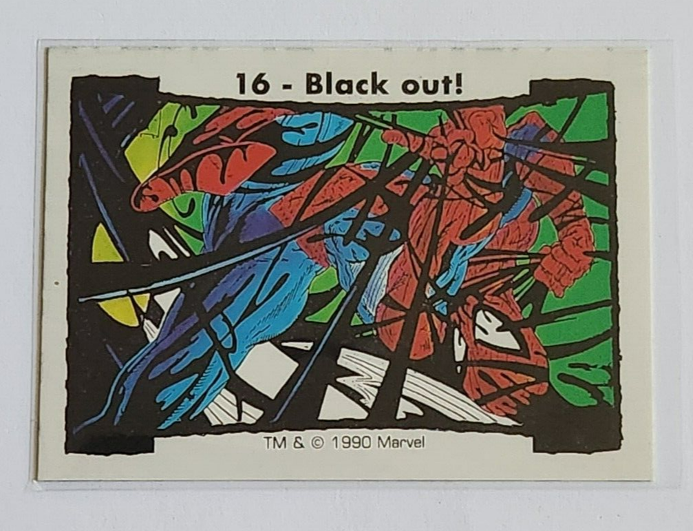 1990 MARVEL 16- BLACK OUT! CARD | eBay