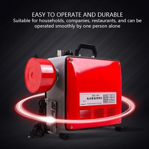 GQ-150 Household Pipe Dredge Machine 2200W Sewer Toilet Blockage ...