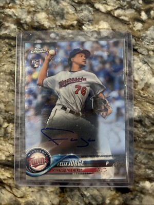 2018 Topps Chrome FELIX JORGE Rookie Auto RC #RA-FJ MINNESOTA TWINS | eBay