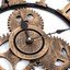 Wood Cogs Roman Numeral Wall Clock Cafe Bar Pub Home Hanging Decor Gear ...
