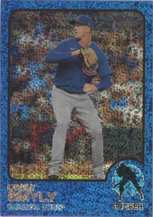 2022 Topps Heritage High Number - Drew Smyly #648 Chrome Blue Sparkle ...
