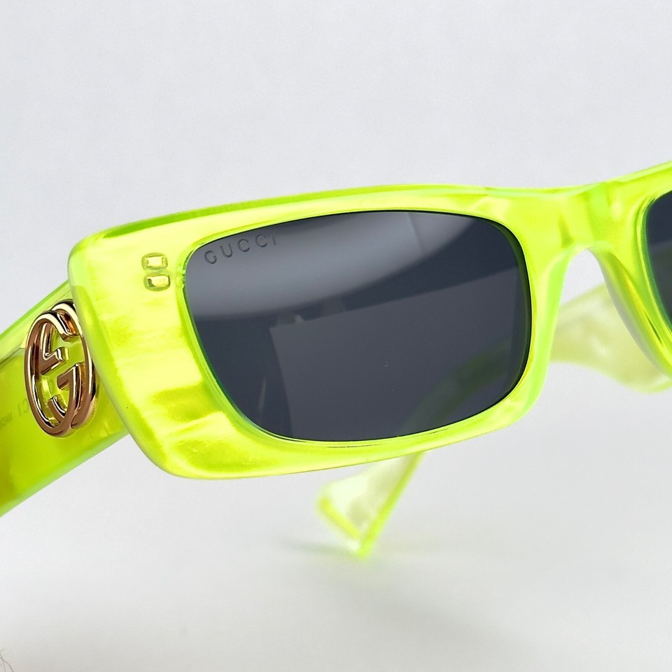 GUCCI GG0516S 0516 Fluorescent Neon Lime Green Yellow Pearl Slim ...