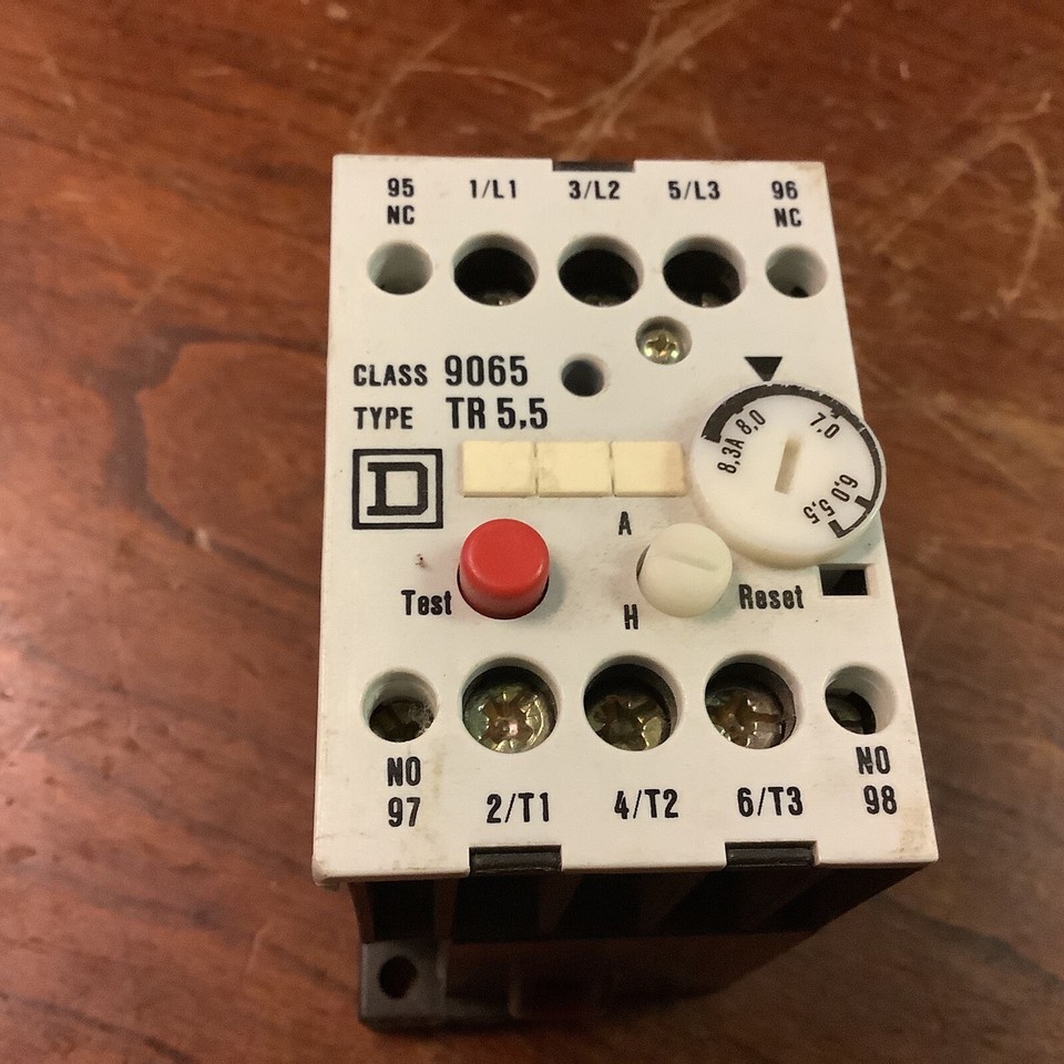 Square D 9065 Type TR 5.5 Thermal Overload Relay (NOS) | eBay
