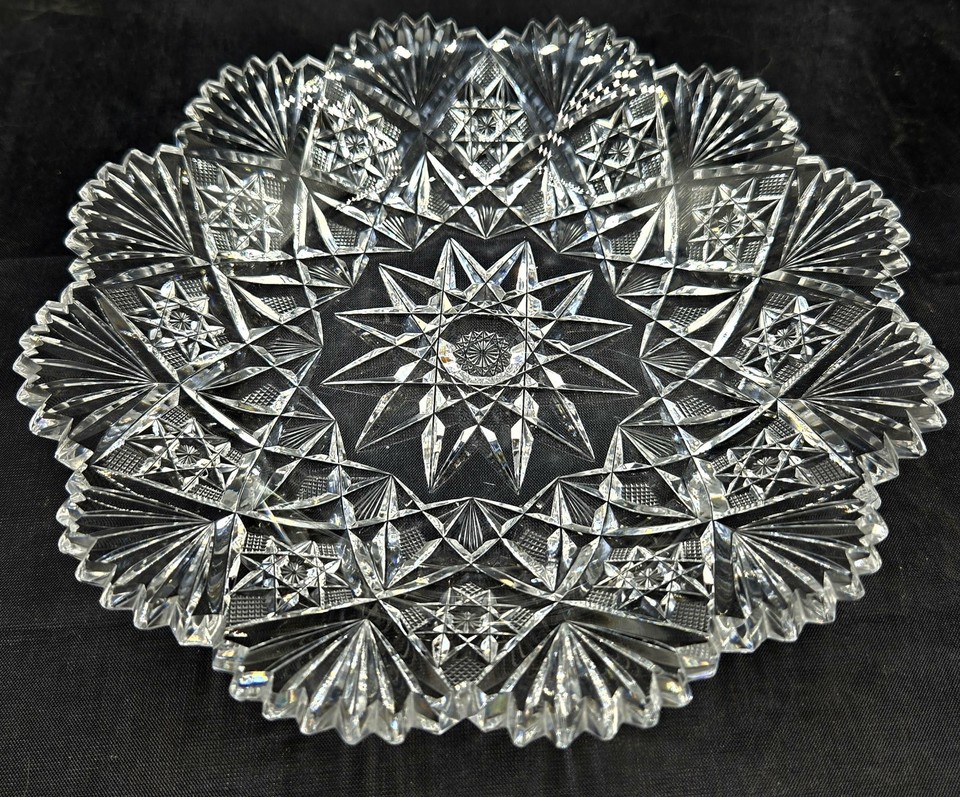 Dorflinger Marlboro Pattern Cut Glass 7.25" Plate ABP Antique American ...