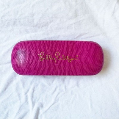 Lilly Pulitzer Hot Pink Sunglasses Glasses Case Snap Shut | eBay