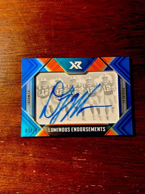 DJ Moore 2018 Panini XR Rookie Luminous Autograph Blue /25 Panthers SSP ...