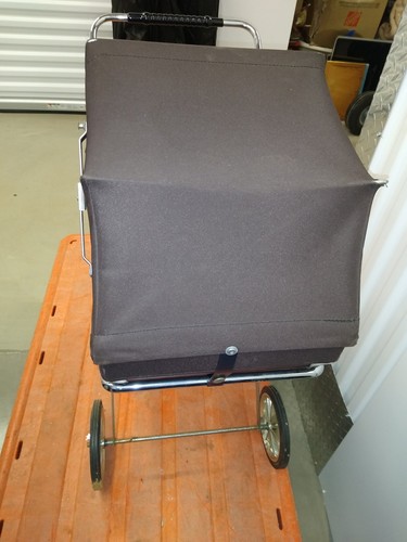 Vtg Mothercore Brown Doll Pram Push Stroller Steel Frame Very Good | eBay