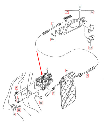 NEW AUDI Q7 4L REAR LEFT DOOR LOCK 8K0839015 ORIGINAL | eBay