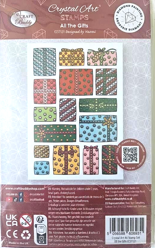 Craft BuddyUS CCST121: Craft Buddy Crystal Art All the Gifts A6 Stamp ...