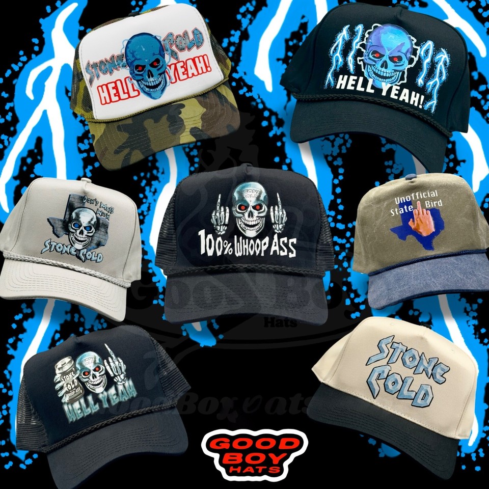 HELL YEAH Stone Cold Steve Austin 3:16 Hat Vintage Trucker Rope Cap ...