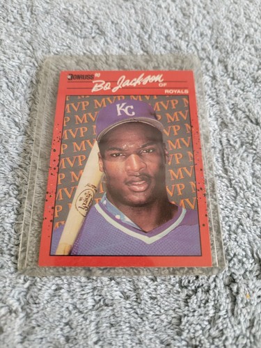 ultra rare error 2 error bo jackson 1990 donruss baseball card in mint ...