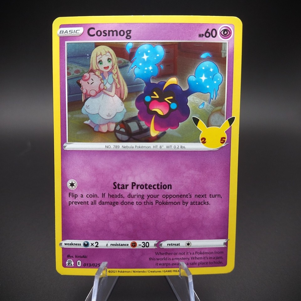 Solgaleo Lunala Cosmoem Cosmog Celebrations Legendary Rare Holo Pokemon ...