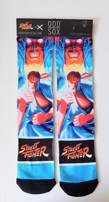Odd Sox Streetfighter Ryu Crew Socks Fits Sizes 6-13 NWT | eBay