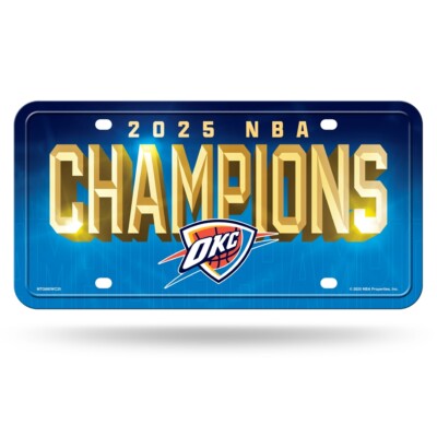 Oklahoma City Thunder 2025 NBA Finals Champions Metal Car Tag | eBay