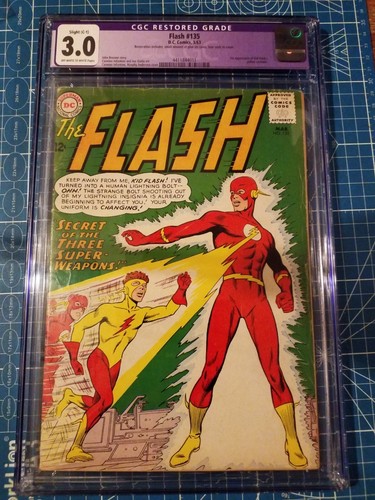 The Flash 135 DC Comics 1963 ST11-24 CGC 3.0 Restored | eBay