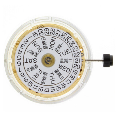 GENUINE ETA 2836-2 NEW WATCH MOVEMENT FOR AUTO DAY DATE GOLD 3H GOLD ...