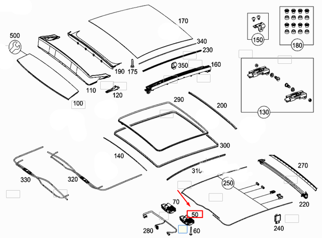 MERCEDES-BENZ GLE W166 Sunroof Motor A1769068700 GENUINE for sale ...